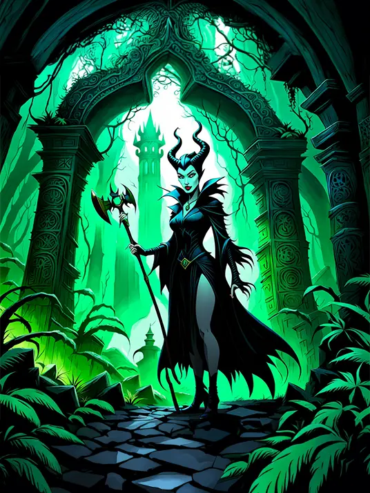 Maleficent Portrait Painting Painting | Art Of Paint By Numbers