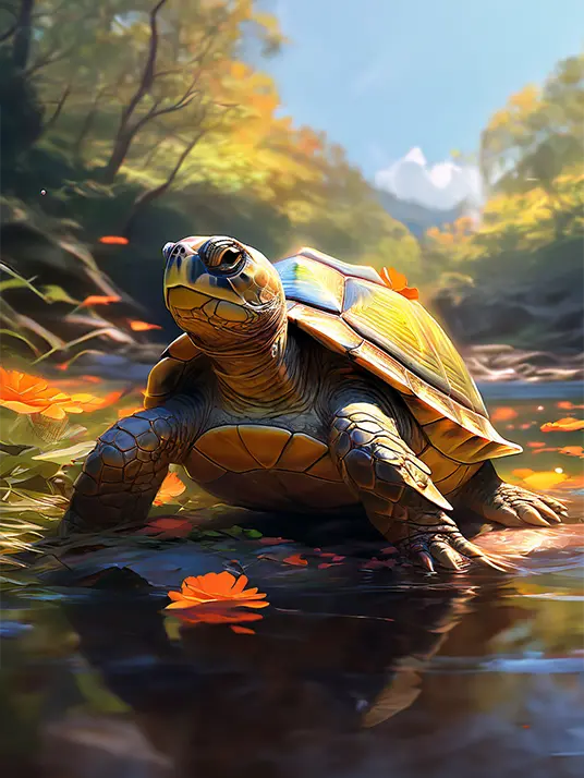 Giant Tortoise Painting | Art Of Paint By Numbers