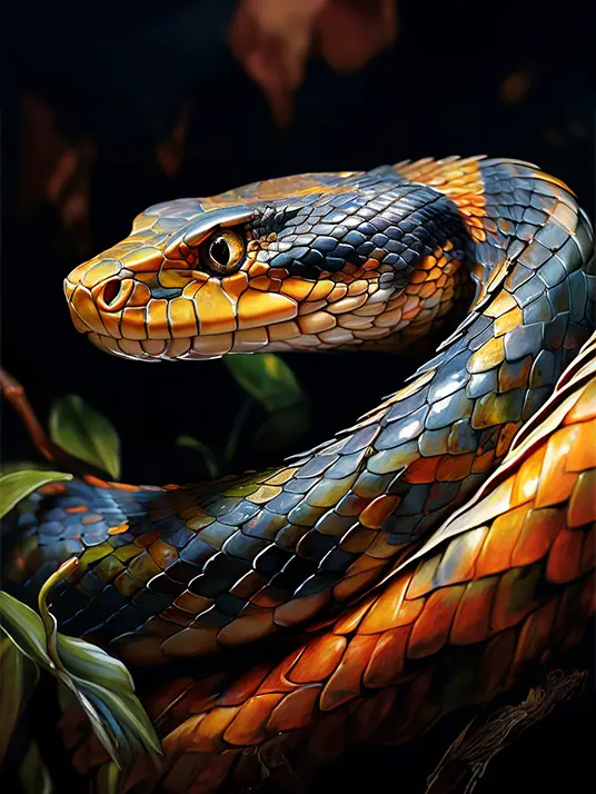 Cobra Painting Painting | Art Of Paint By Numbers