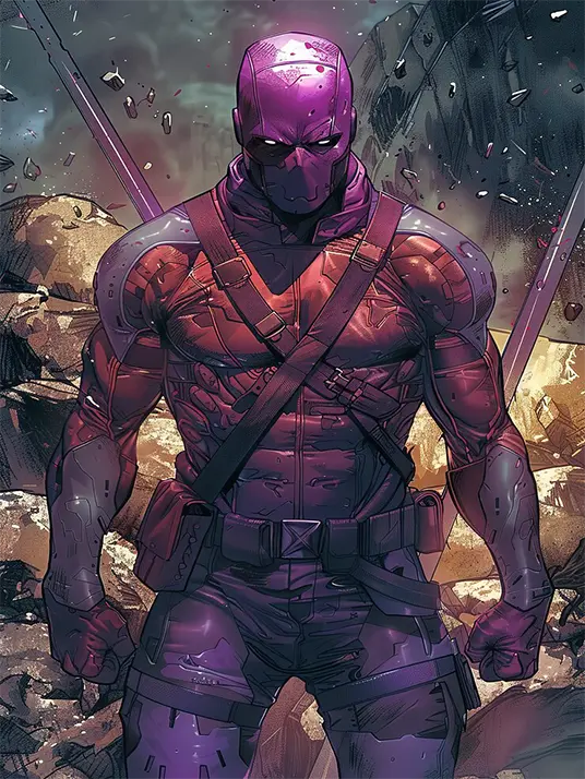 Purple Superhero Painting | Art Of Paint By Numbers