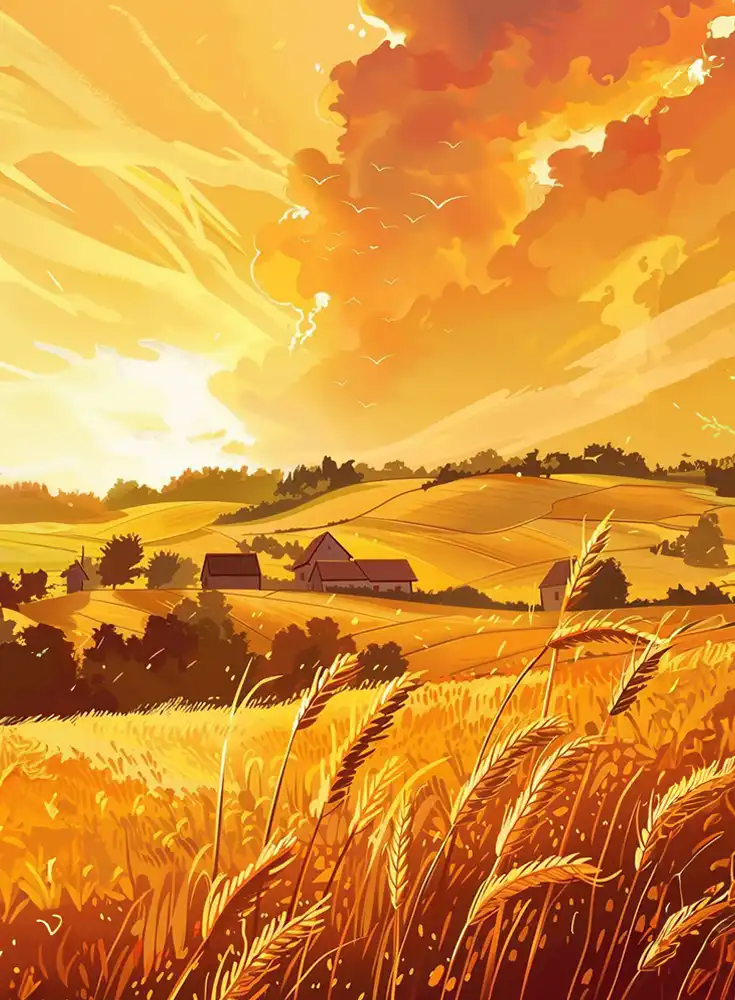 Golden Harvest Painting Painting | Art Of Paint By Numbers