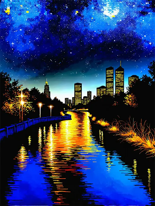 Twilight Painting Painting | Art Of Paint By Numbers