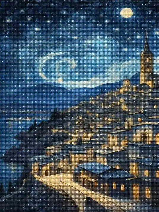Mystical Nightscape Painting | Art Of Paint By Numbers