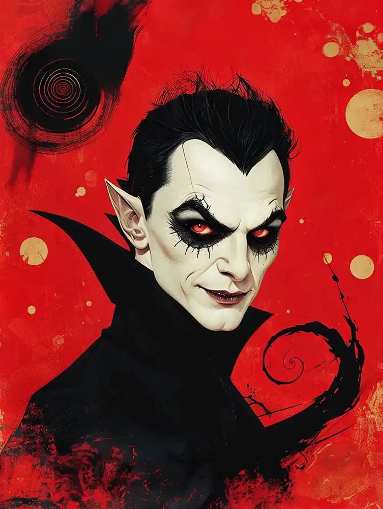 Gothic Menacing Vampire Painting | Art Of Paint By Numbers