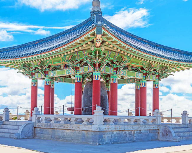 Korean Friendship Bell Painting | Art Of Paint By Numbers