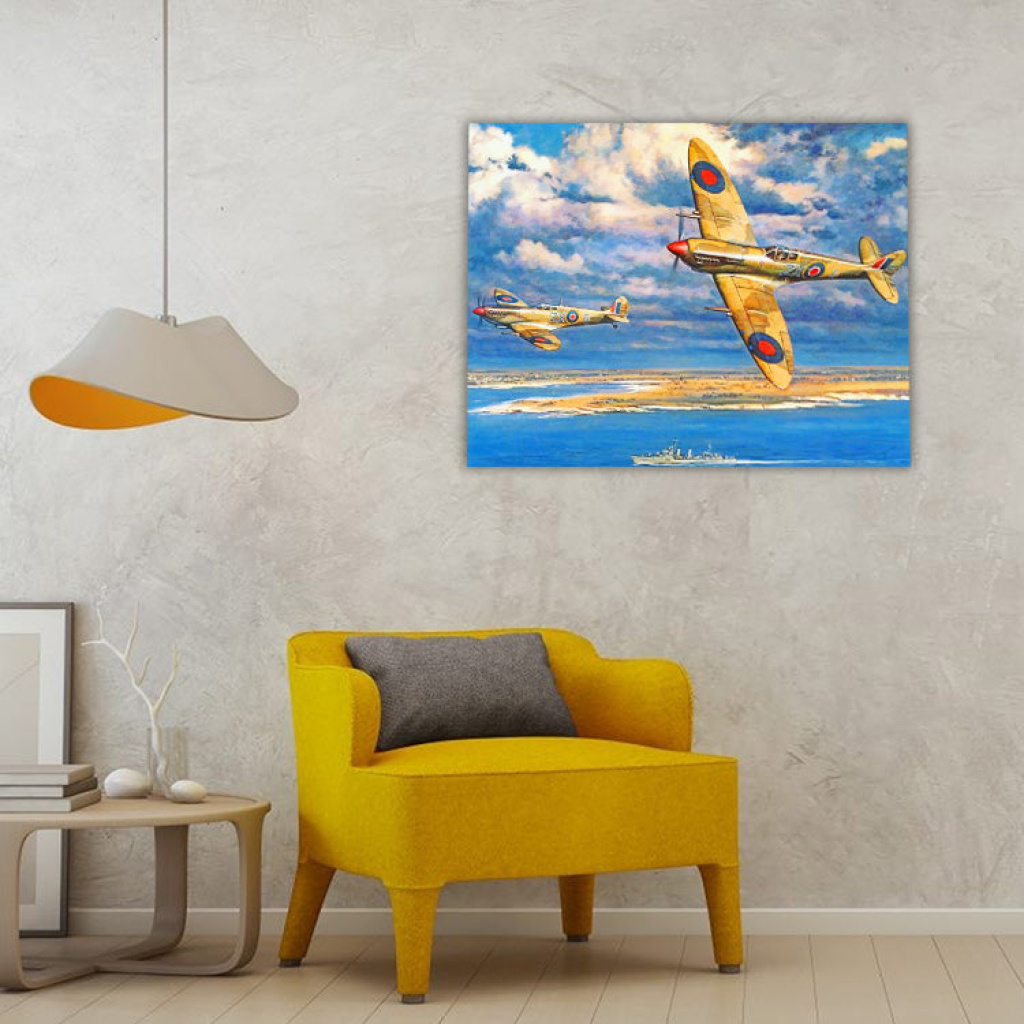 Aesthetic Spitfire Airplanes Painting | Art Of Paint By Numbers