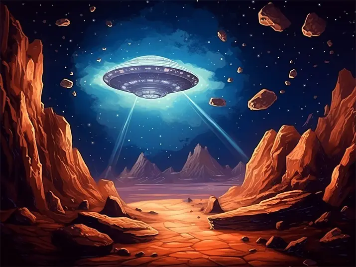 Galactic UFO Painting | Art Of Paint By Numbers